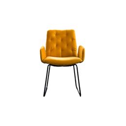 KAWOLA ESSZIMMERSTUHL NEW CHARME Gelb Velvet (1er-Set)