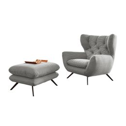 KAWOLA SESSEL CHARME Hellgrau Cord