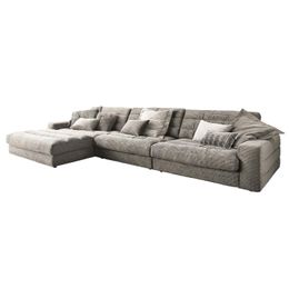 KAWOLA ECKSOFA XL LANA Steingrau Cord