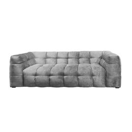 KAWOLA SOFA RIO Hellgrau Velvet