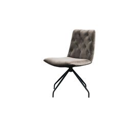 KAWOLA DREHSTUHL NEW CHARME Grau Velvet (1er-Set)
