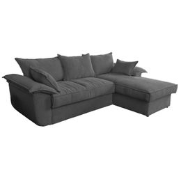 KAWOLA ECKSOFA DAMETO Grau Cord Mit Schlaffunktion
