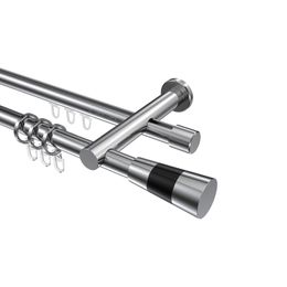 GARDINENSTANGE RUNDROHR-INNENLAUF Platon Tanara 180 cm, 2-l&auml;ufig, 20 mm &Oslash; Chrom