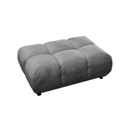 KAWOLA HOCKERBANK VIVIEN Steingrau Velvet