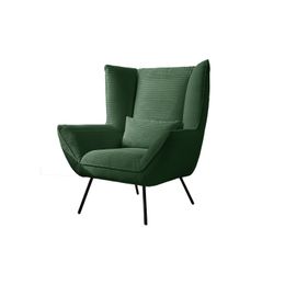 KAWOLA SESSEL IVA Smaragdgr&uuml;n Cord