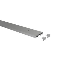 GARDINENSCHIENE / OBJEKTSCHIENE Primax 540 cm (geteilt in 3 x 180 cm), 2-l&auml;ufig Silbergrau