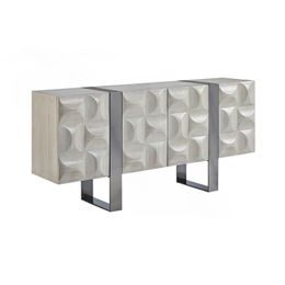KAWOLA SIDEBOARD MARGO Grau Holz, Metall