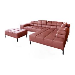 KAWOLA ECKSOFA NELSON Rot Leder