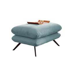 KAWOLA HOCKERBANK CHARME Hellblau Cord
