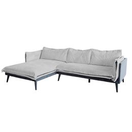 KAWOLA ECKSOFA QUENYA Hellgrau Velvet
