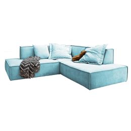 KAWOLA ECKSOFA SAMU Hellblau Webstoff