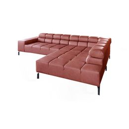KAWOLA ECKSOFA NELSON Rot Leder