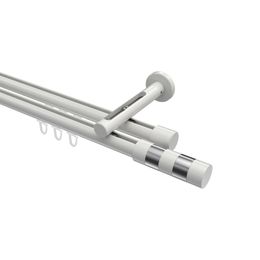 GARDINENSTANGE INNENLAUF Siteno Mavell 200 cm, 2-l&auml;ufig, 20 mm &Oslash; Wei&szlig;