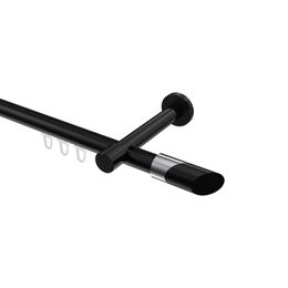 GARDINENSTANGE INNENLAUF Prestige Verano 120 cm, 1-l&auml;ufig, 20 mm &Oslash; Schwarz