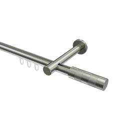 GARDINENSTANGE INNENLAUF Prestige Mavell 160 cm, 1-l&auml;ufig, 20 mm &Oslash; Edelstahl-Optik