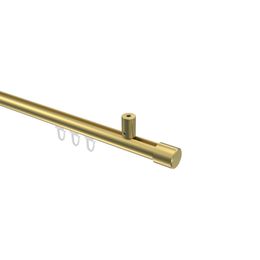 GARDINENSTANGE INNENLAUF Sonius Santo 140 cm, 1-l&auml;ufig, 20 mm &Oslash; Messing-Optik