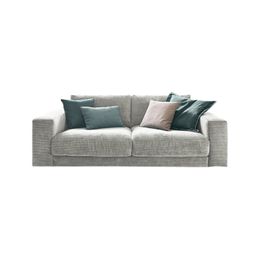 KAWOLA SOFA 2-SITZER MADELINE Hellgrau Cord