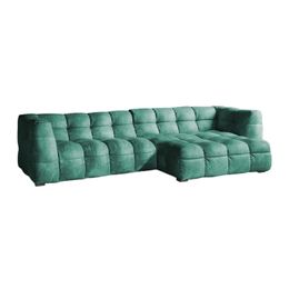 KAWOLA ECKSOFA RIO Petrol Velvet