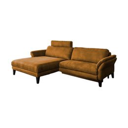 KAWOLA ECKSOFA MIT MOTORISCHER RELAXFUNKTION MALTA Rotbraun Webstoff Relaxfunktion