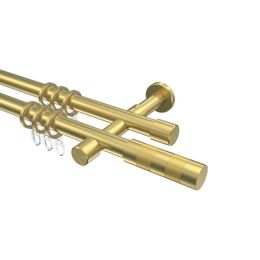 GARDINENSTANGE Prestige Mavell 120 cm, 2-l&auml;ufig, 20 mm &Oslash; Messing-Optik