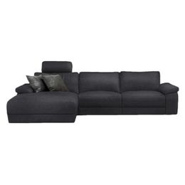 KAWOLA ECKSOFA XL MOTORISCHER RELAXFUNKTION LOLA Schwarz Leder Relaxfunktion