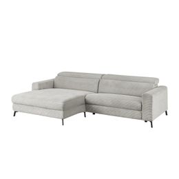 KAWOLA ECKSOFA LAISKA Hellgrau Cord