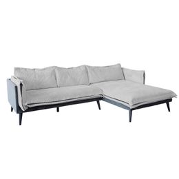 KAWOLA ECKSOFA QUENYA Hellgrau Velvet