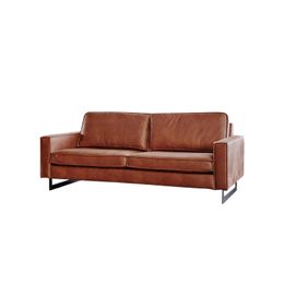 KAWOLA SOFA VILNIUS Braun Lederfaserstoff