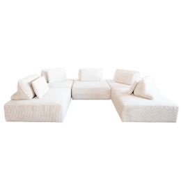 KAWOLA MODULSOFA WIOLO SOFT 5 MODULE 5 KISSEN Cremewei&szlig; Cord