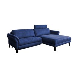 KAWOLA ECKSOFA MIT MOTORISCHER RELAXFUNKTION MALTA Blau Webstoff Relaxfunktion