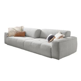 KAWOLA SOFA MIT SITZTIEFENVERSTELLUNG PALACE Grau Cord Relaxfunktion