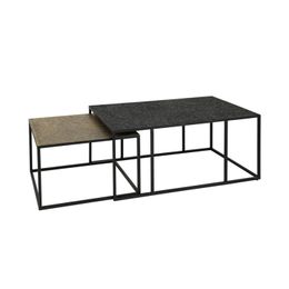KAWOLA COUCHTISCH ABUNA 2ER SET Multicolor Metall