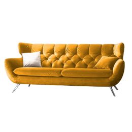 KAWOLA SOFA CHARME Gelb Velvet