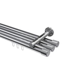 GARDINENSTANGE INNENLAUF Siteno Santo 420 cm (geteilt in 3 x 140 cm), 3-l&auml;ufig, 20 mm &Oslash; Chrom
