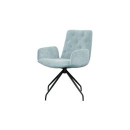 KAWOLA DREHSTUHL NEW CHARME Hellblau Cord (1er-Set)
