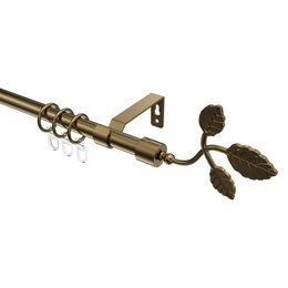 GARDINENSTANGE Olymp Alessia 120 cm, 1-l&auml;ufig, 16 mm &Oslash; Messing Antik