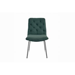 KAWOLA ESSZIMMERSTUHL NEW CHARME Smaragdgr&uuml;n Cord (1er-Set)