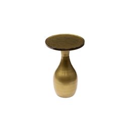 KAWOLA BEISTELLTISCH MOKKA Gold Glas