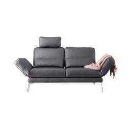 KAWOLA LEDERSOFA HURRICANE Grau Leder
