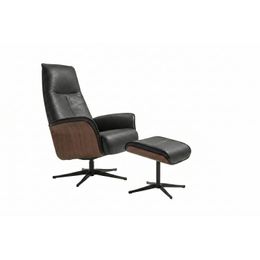 KAWOLA RELAXSESSEL FERREIRA Schwarz Leder Relaxfunktion
