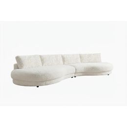 KAWOLA BIG SOFA PADANA Wei&szlig; Flachgewebe