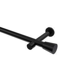 GARDINENSTANGE Prestige Sitra 120 cm, 1-l&auml;ufig (ohne Ringe), 20 mm &Oslash; Schwarz
