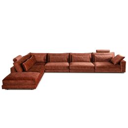 KAWOLA ECKSOFA ETICO Braun Velvet