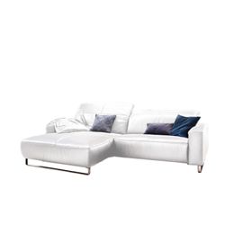 KAWOLA ECKSOFA YORK Wei&szlig; Leder
