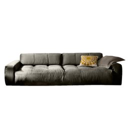 KAWOLA SOFA MIT SITZTIEFENVERSTELLUNG PALACE Silber Webstoff Relaxfunktion