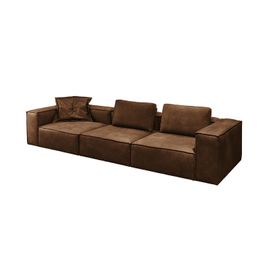 KAWOLA SOFA CARMO Braun Leder