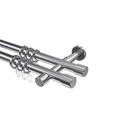 GARDINENSTANGE Prestige Santo 120 cm, 2-l&auml;ufig, 20 mm &Oslash; Chrom