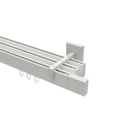 GARDINENSTANGE INNENLAUF Smartline Lox 240 cm (geteilt in 2 x 120 cm), 3-l&auml;ufig, 14x35 mm Wei&szlig;