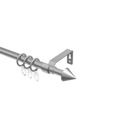 GARDINENSTANGE / TELESKOPSTANGE Hera Cone 130-240 cm, 1-l&auml;ufig, 16/13 mm &Oslash; Silbergrau