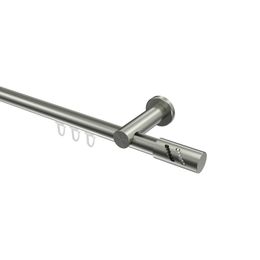 GARDINENSTANGE INNENLAUF Platon Zoena 200 cm, 1-l&auml;ufig, 20 mm &Oslash; Edelstahl-Optik